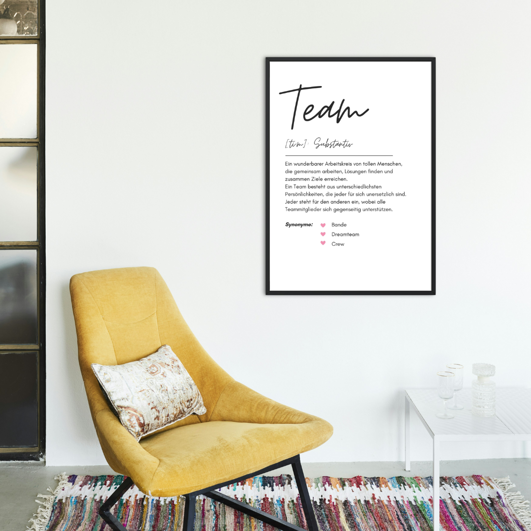 Poster Team Definition – Therapiemarktplatz