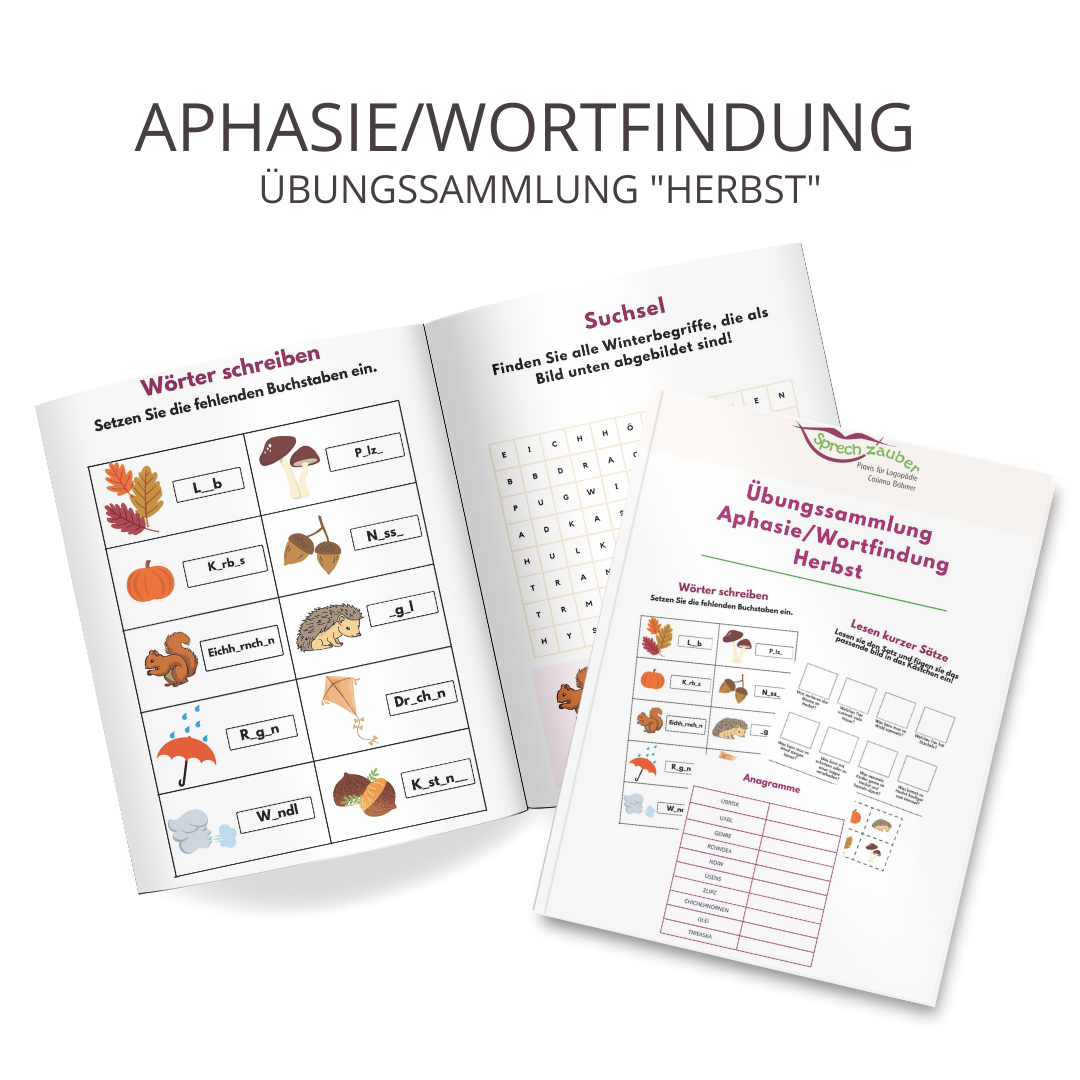 Übungssammlung Aphasie/Wortfindung Herbst – Therapiemarktplatz